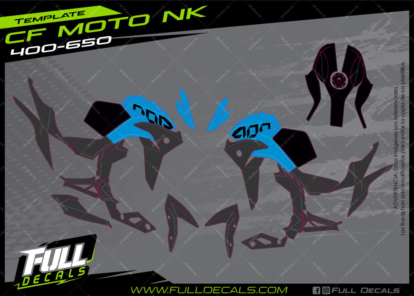 CF MOTO NK 400 PLANTILLA PRO - FULL DECALS