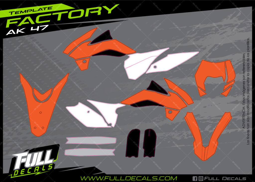 FACTORY AK 47 PLANTILLA PRO - FULL DECALS