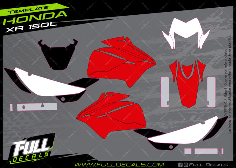 HONDA XR 150L PLANTILLA BÁSICA - FULL DECALS