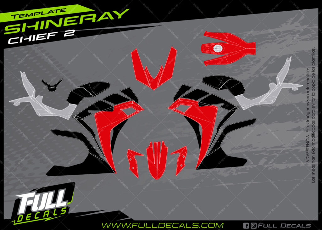 SHINERAY CHIEF 2 PLANTILLA PRO - FULL DECALS