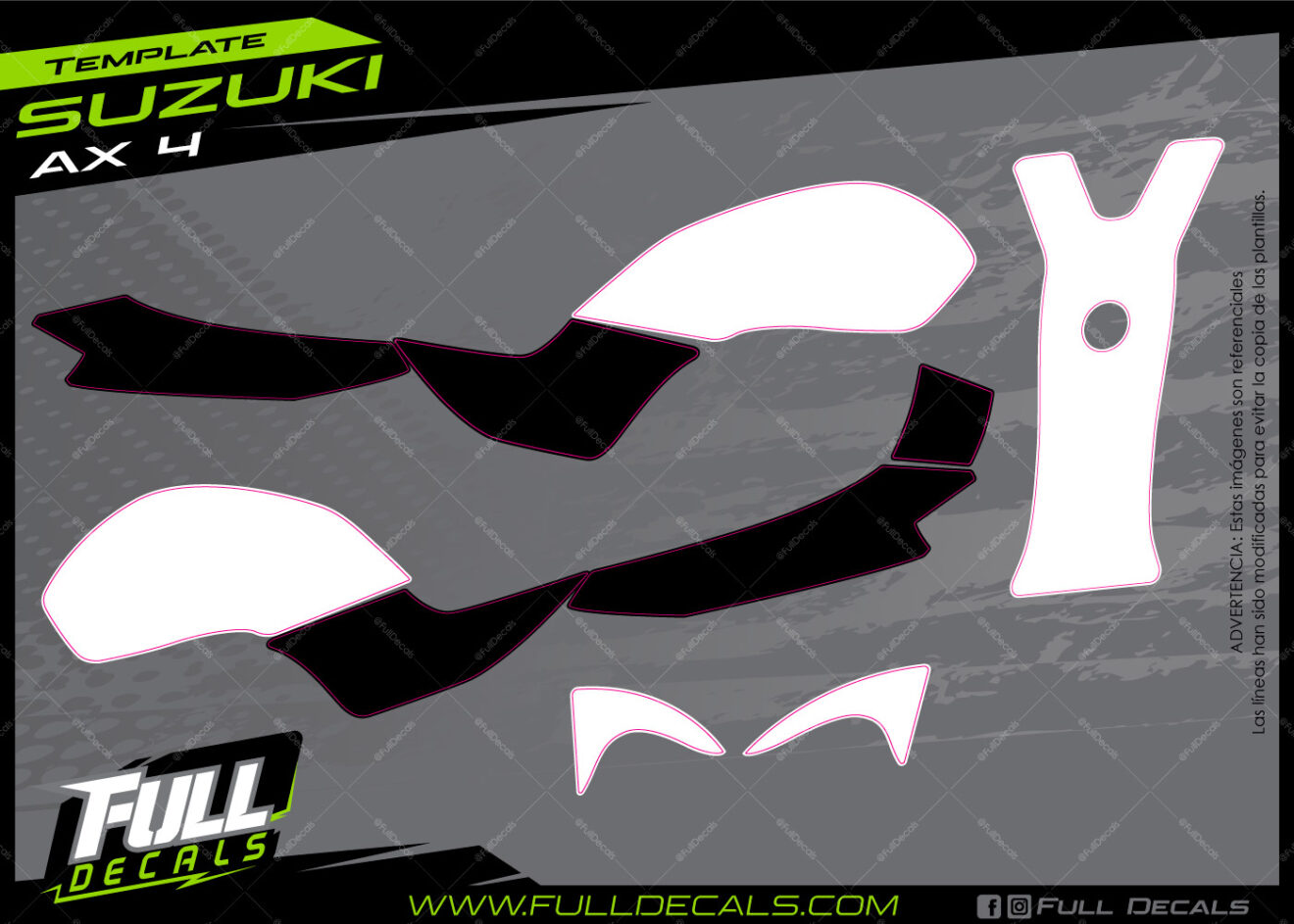 SUZUKI AX4 PLANTILLA PRO – FULL DECALS