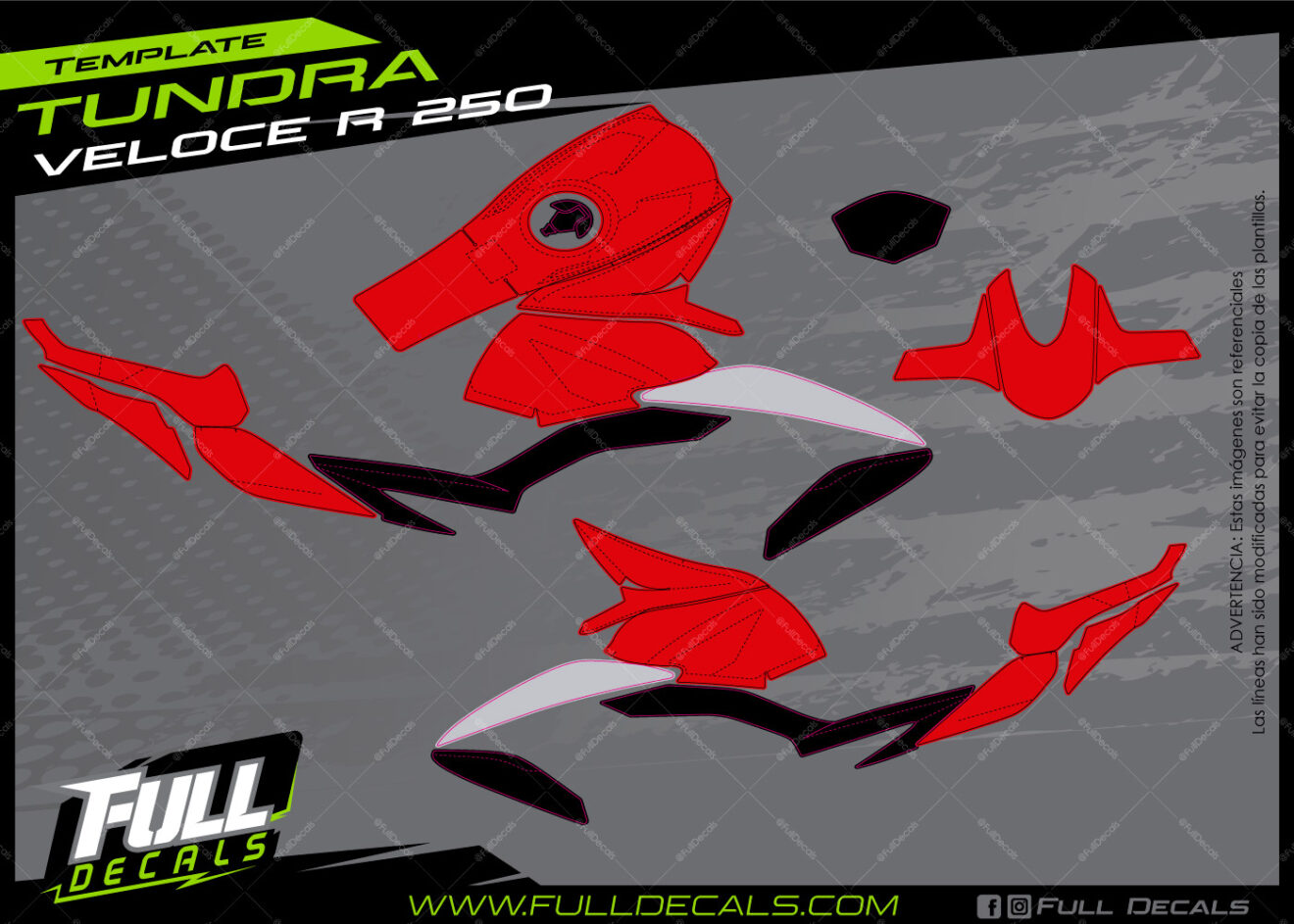 TUNDRA VELOCE RR 250 PLANTILLA PRO - FULL DECALS