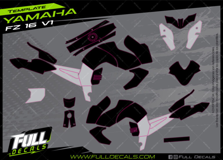 YAMAHA FZ 16 V1 PLANTILLA SEMI PRO - FULL DECALS
