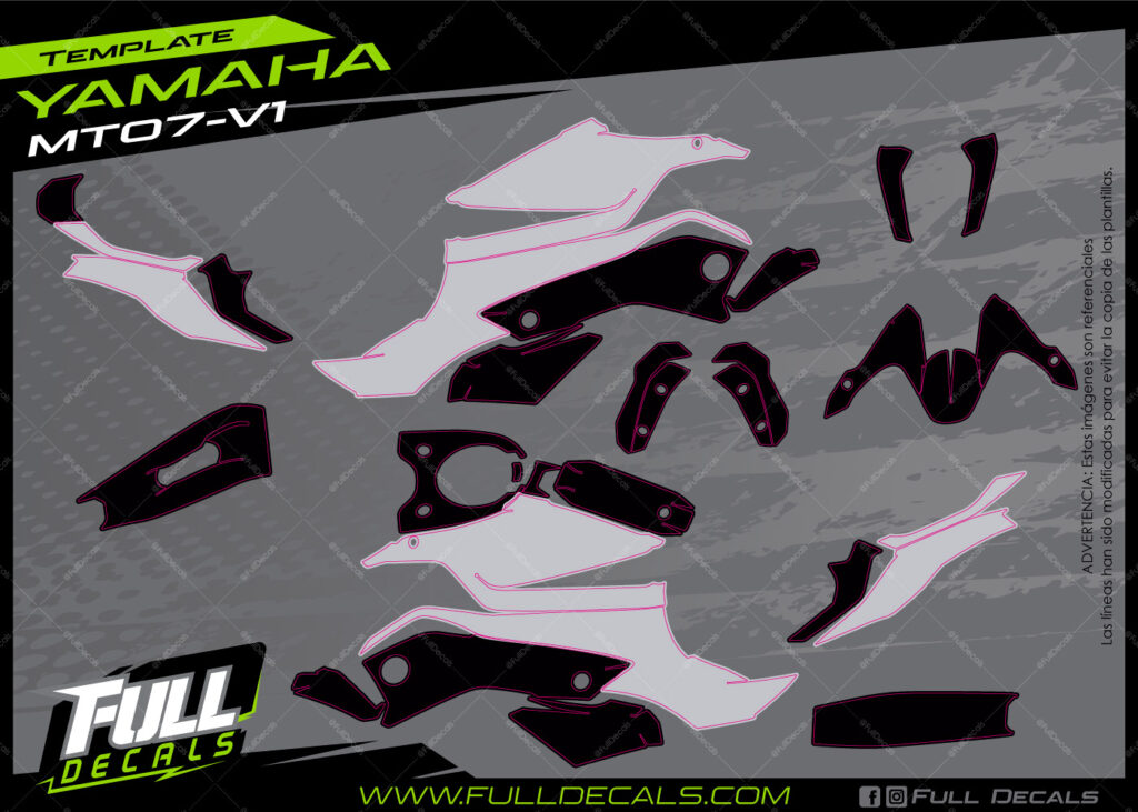 YAMAHA MT07 V1 PLANTILLA PRO - FULL DECALS