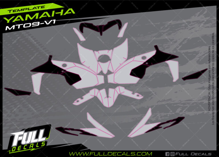 YAMAHA MT09 V1 PLANTILLA PRO - FULL DECALS