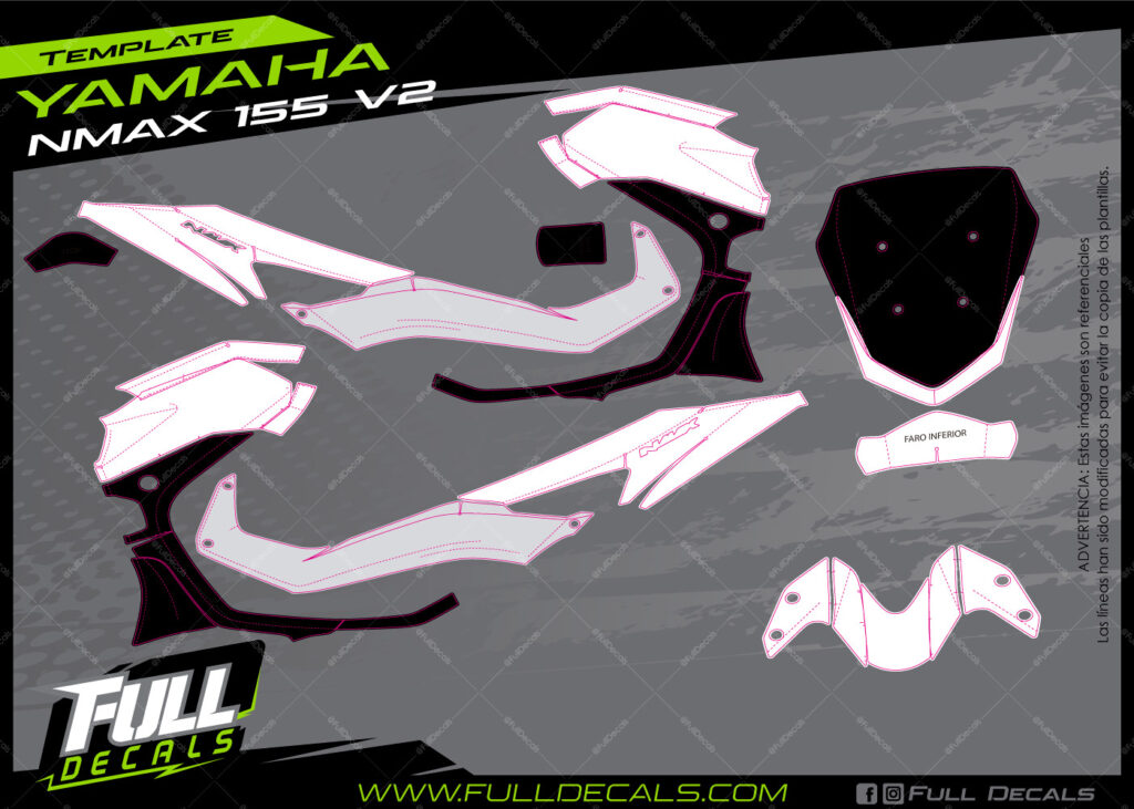 YAMAHA NMAX 155 V2 PLANTILLA PRO - FULL DECALS