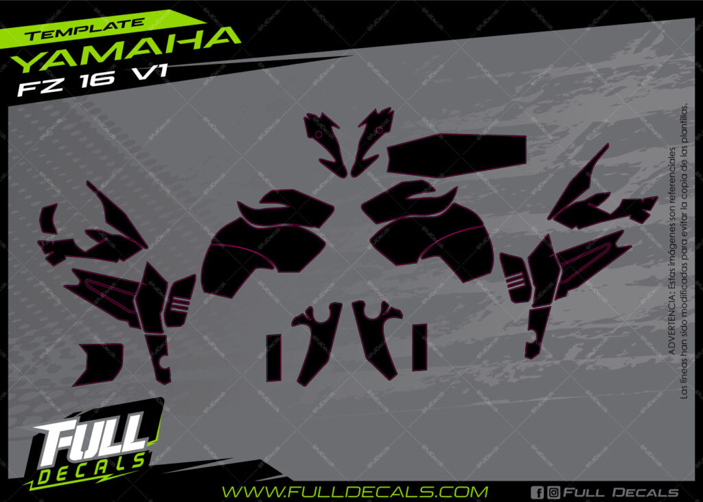 YAMAHA FZ 16 V1 PLANTILLA BASICA - FULL DECALS