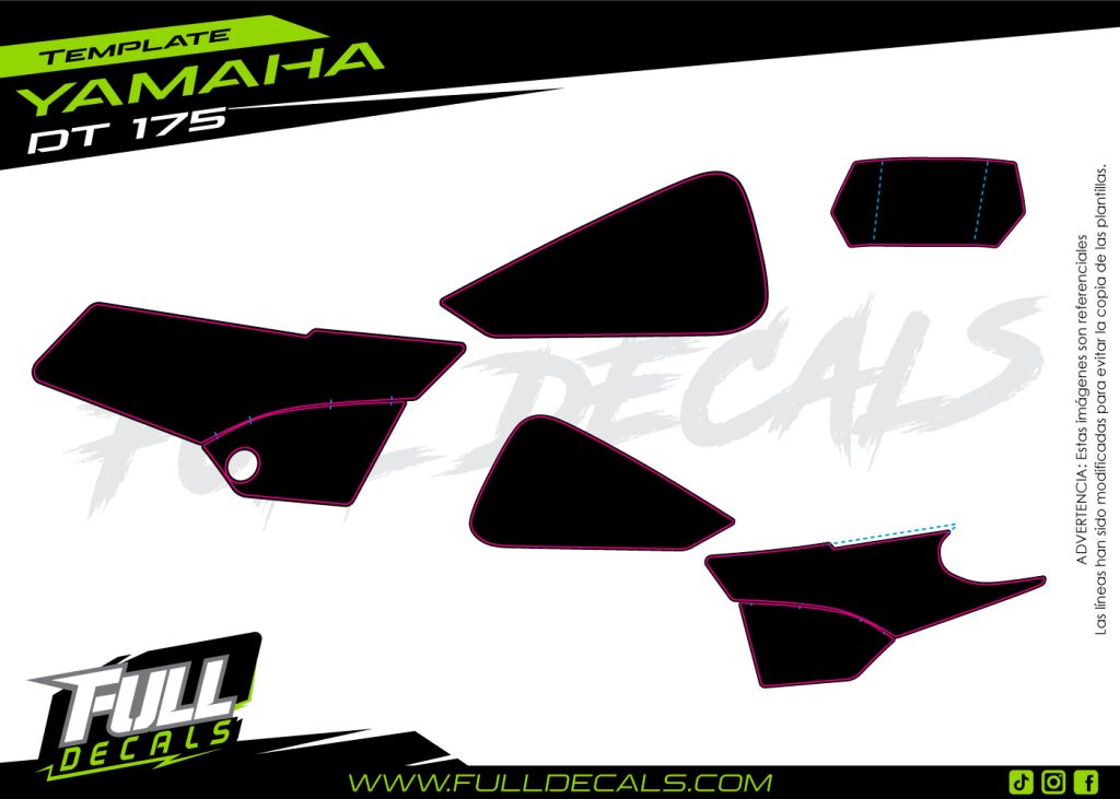 YAMAHA DT 175 PLANTILLA PRO - FULL DECALS