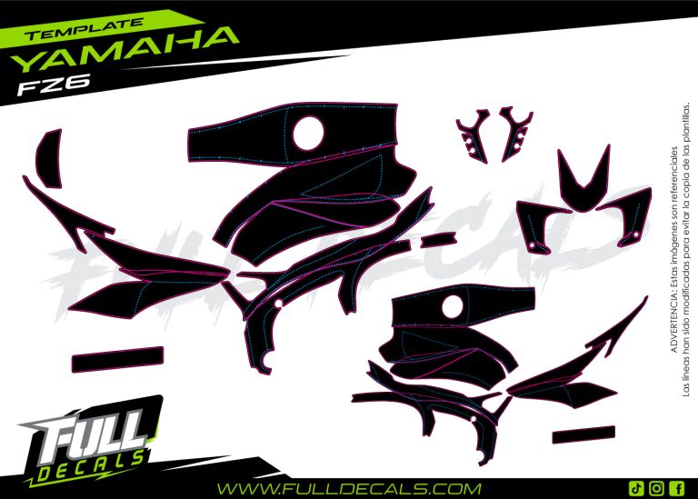 YAMAHA FZ6 PLANTILLA PRO - FULL DECALS